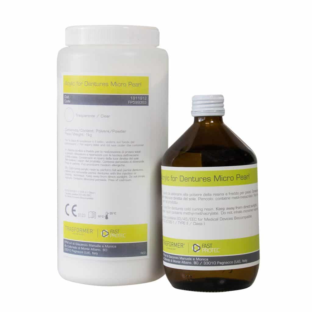 Fast Protec Acrylic Fast Powder, Micro Pearl & Liquid | Panadent